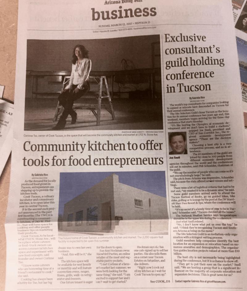 Cook Tucson featured in Arizona Daily Star - Cook Tucson